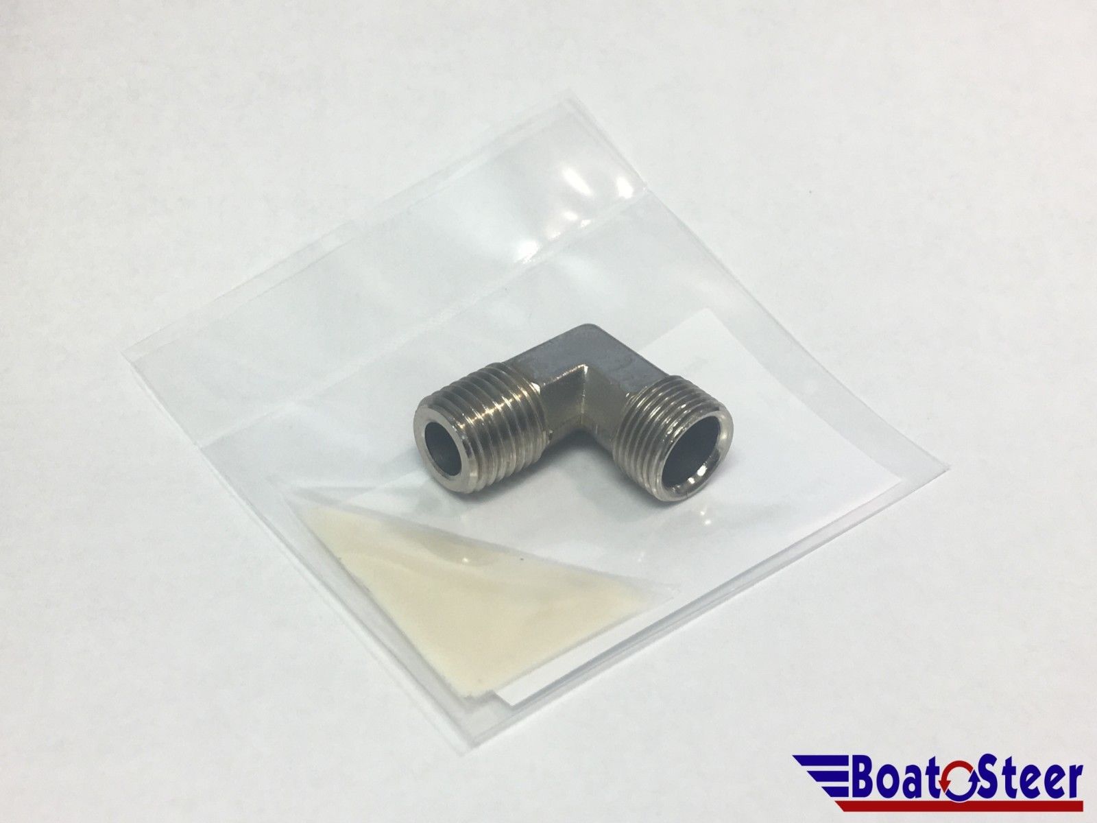 SeaStar Teleflex Elbow Fitting, 1/4 NPT to 3/8 Tube, Nickel Plated ...