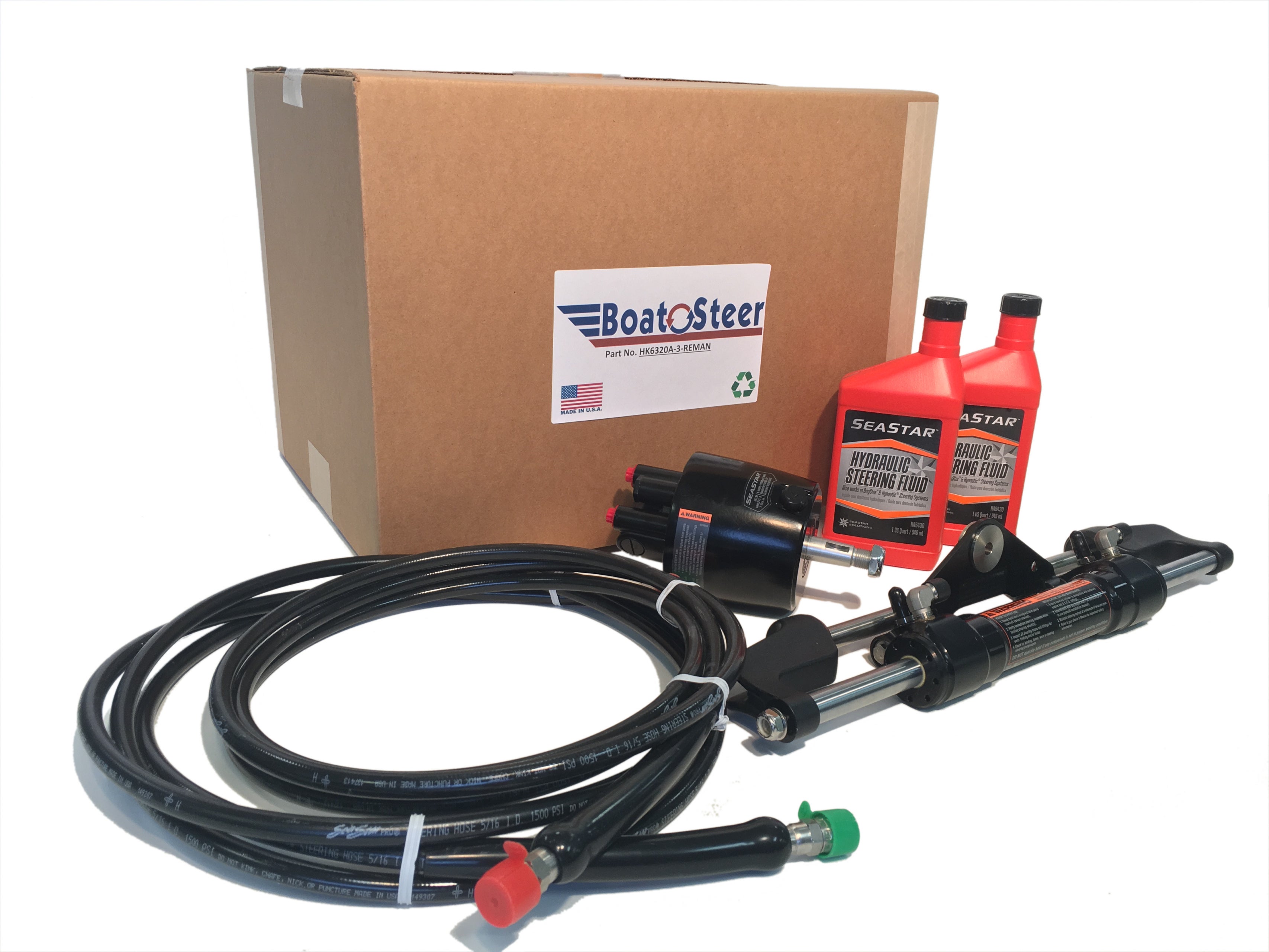 SeaStar Hydraulic Steering Kit with 20' Hose - Remanufactured | Boat ...
